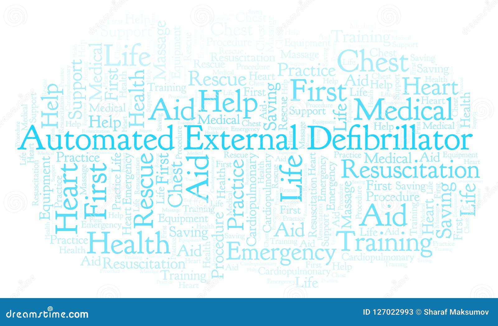 Automated External Defibrillator Word Cloud, Made with Text only. Stock ...