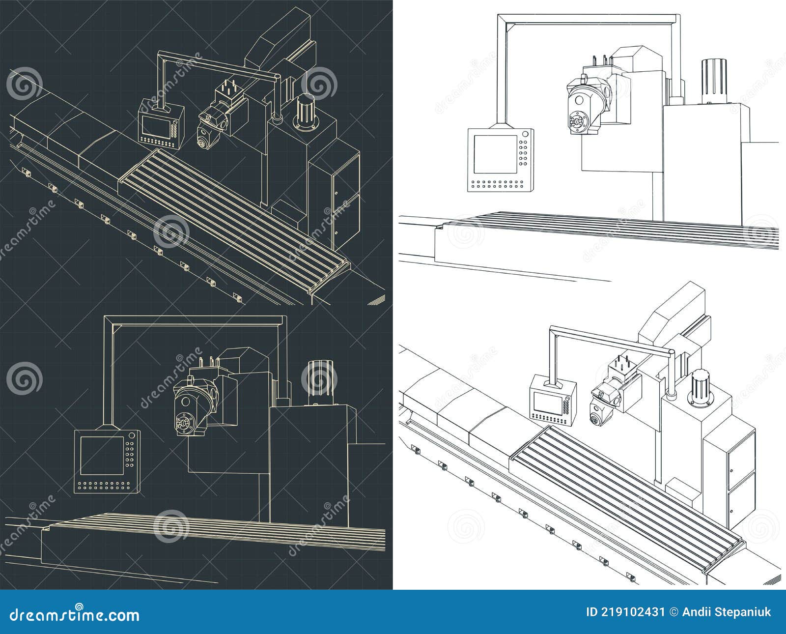 Automated Factory Line Drawings Stock Vector - Illustration of product ...