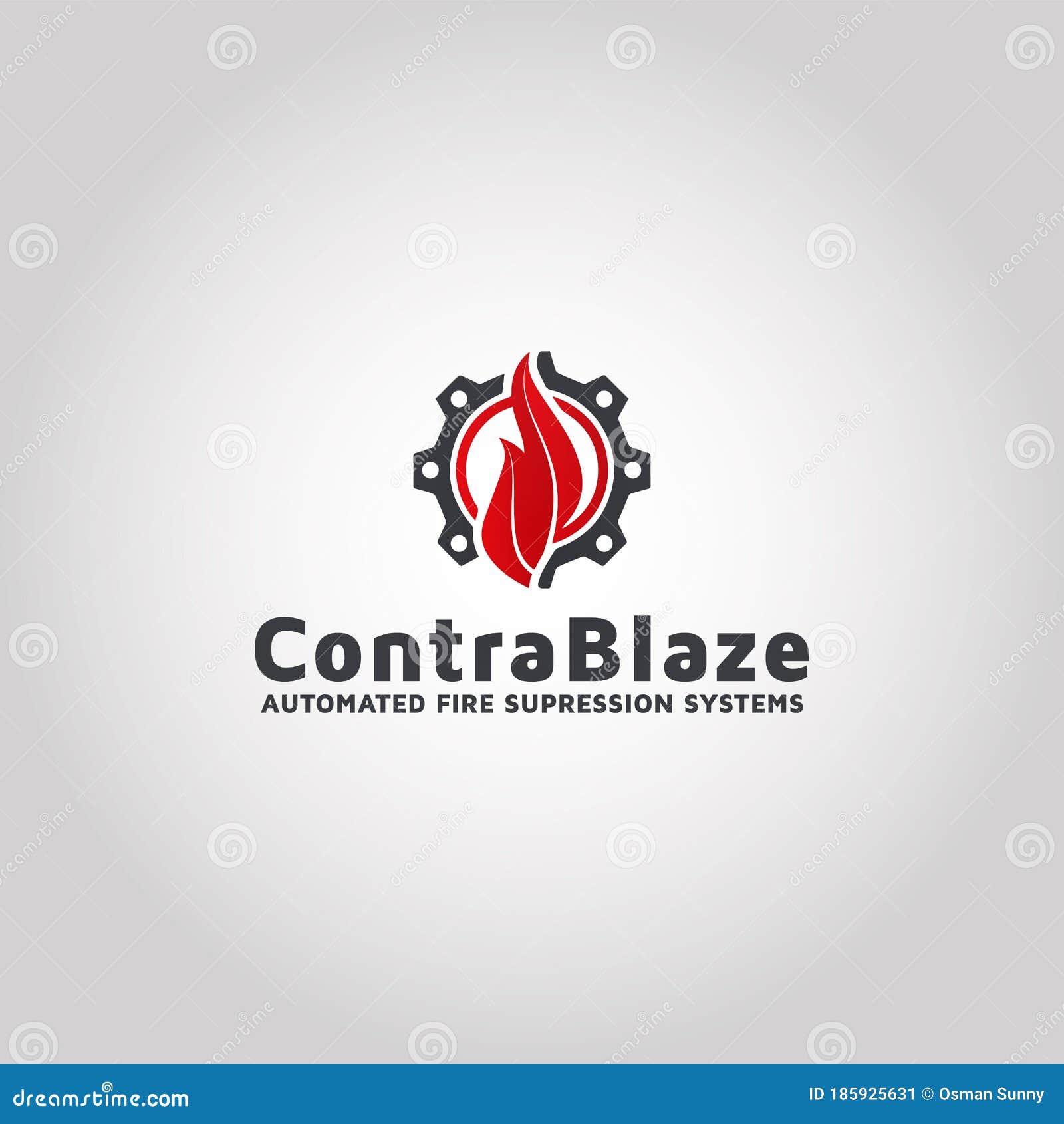 Automated Fire Suppression Systems Logo Template Design Stock Vector ...