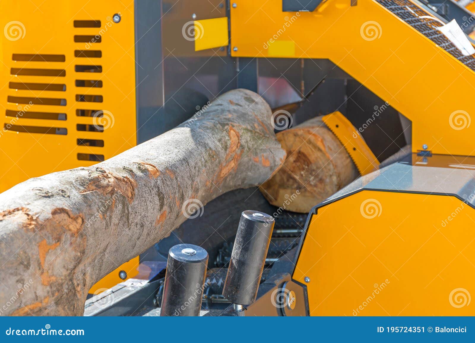 Firewood Processing Machine Stock Image - Image of machine, processing ...