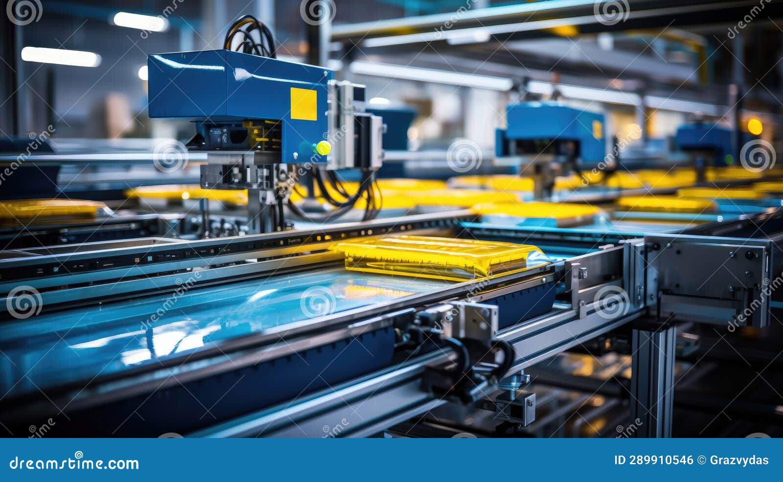 Automated Food Manufacturing Line Stock Illustration - Illustration of ...