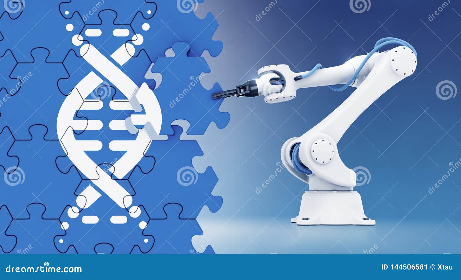 Automated Genetic Engineering Stock Illustration - Illustration of ...