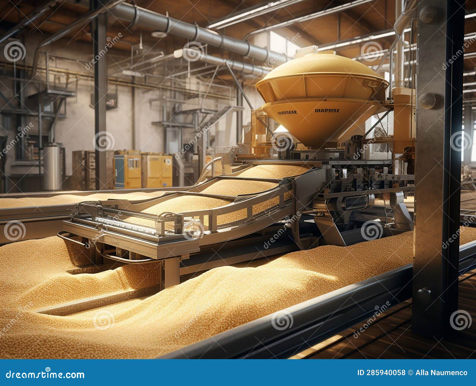 Automated Grain Loading System Stock Illustration - Illustration of ...