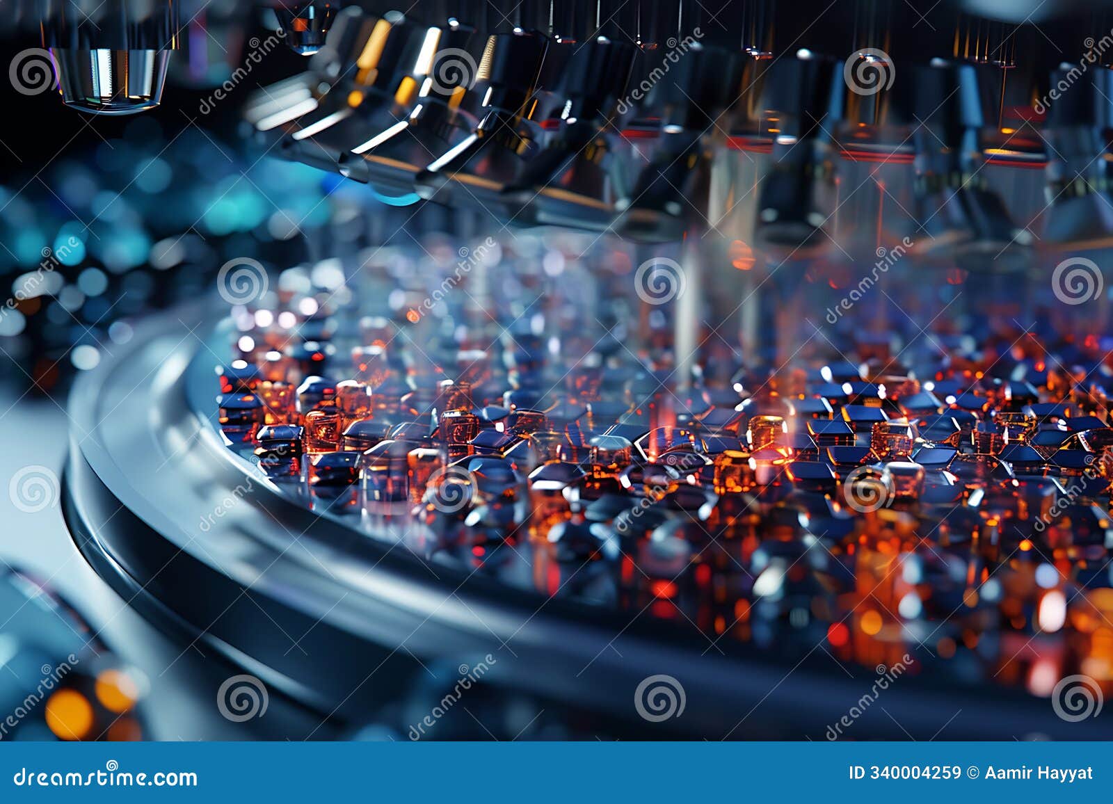 Automated Industrial Setup for Packaging and Transfer Stock Image ...