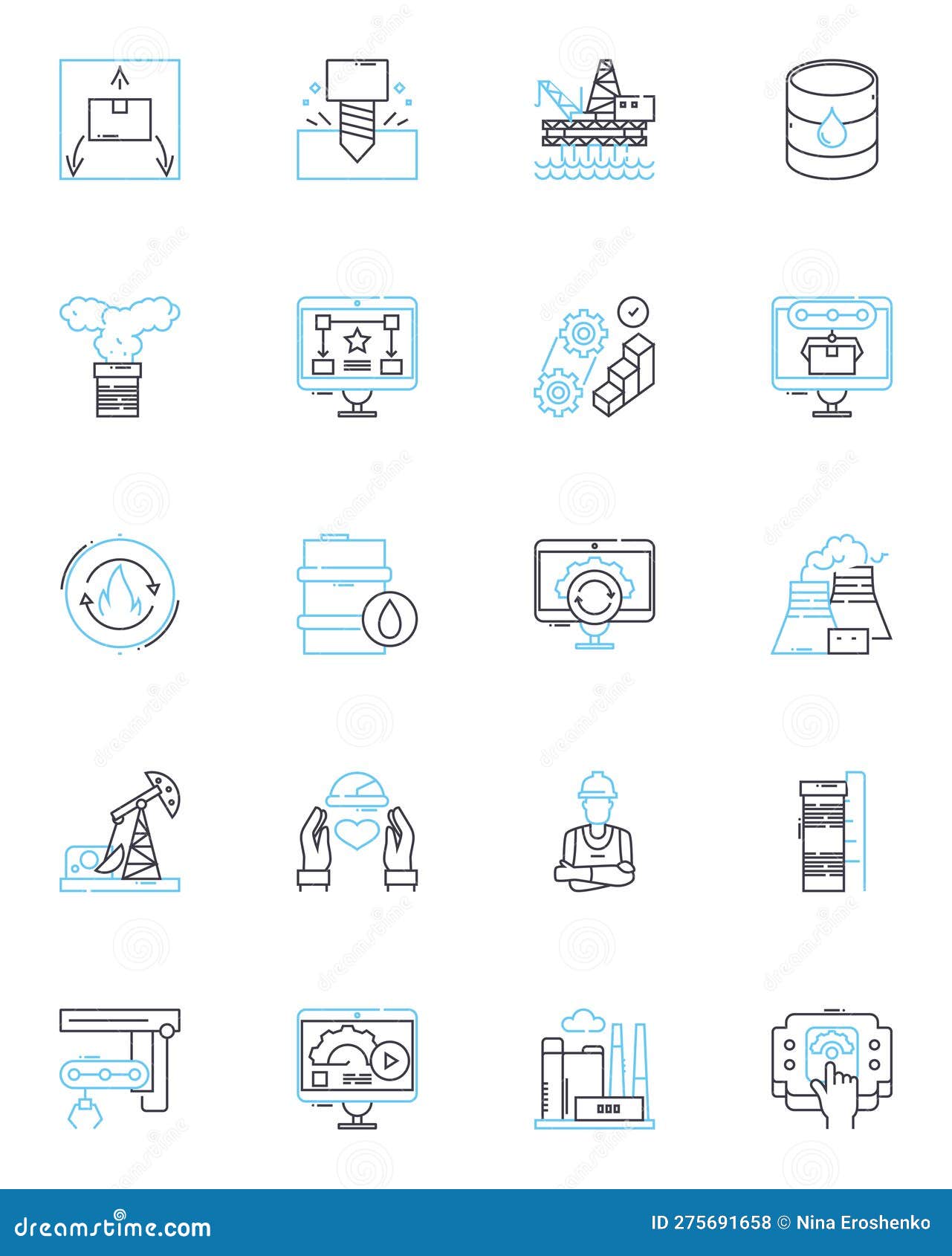 Automated Industry Linear Icons Set. Robotics, Automation, Assembly ... Automated Industry Linear Icons Set. Robotics, Automation, Assembly ...