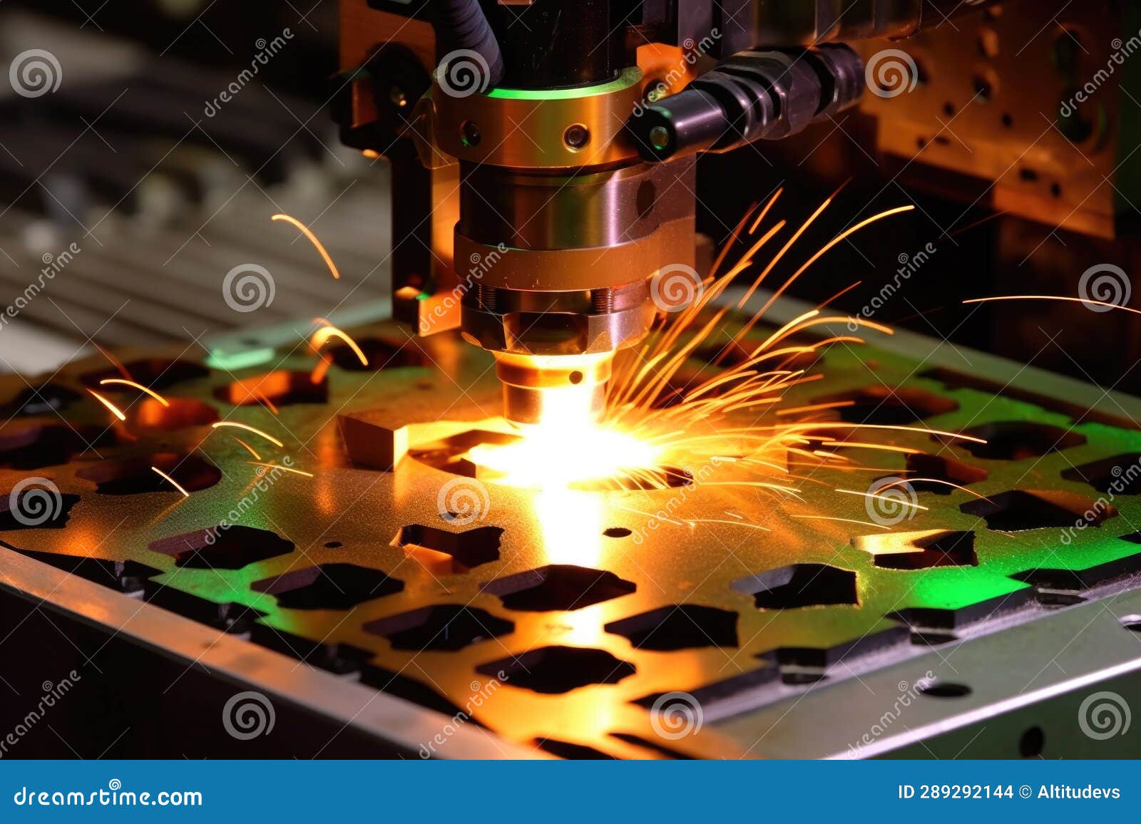Automated Laser Machine Shaping Car Components Stock Photo - Image of ...
