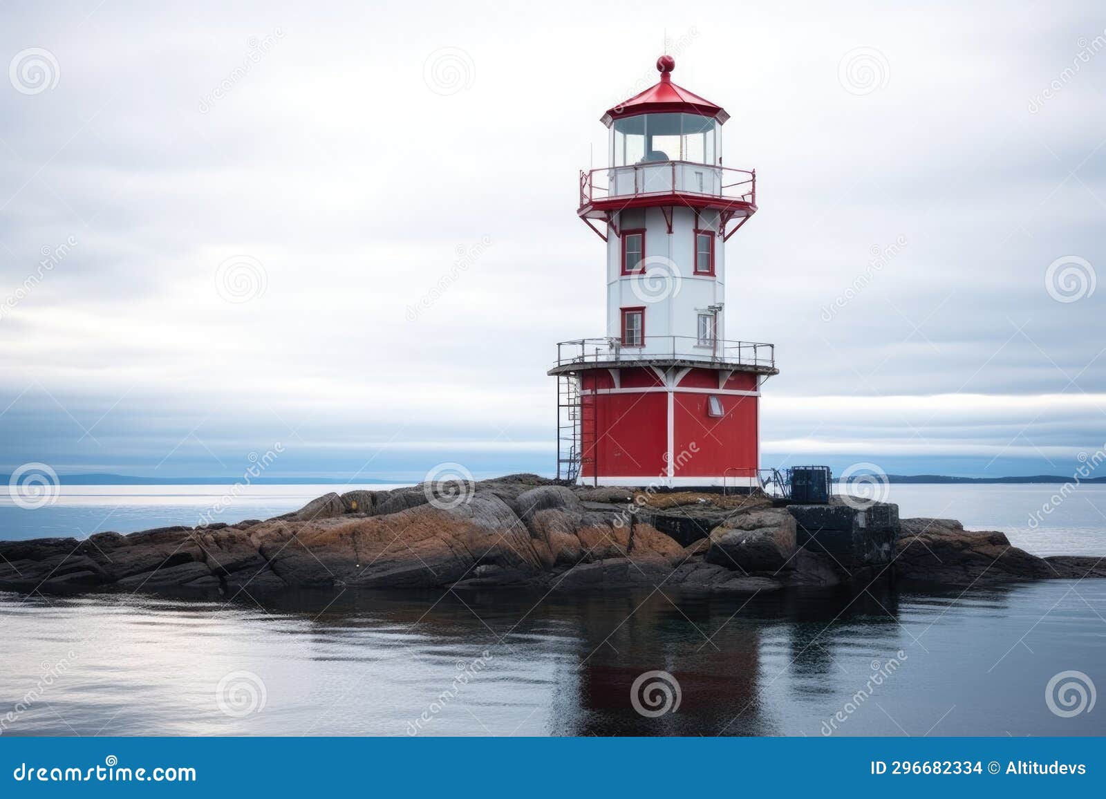 Automated Lighthouse with No Human Presence Stock Photo - Image of ...