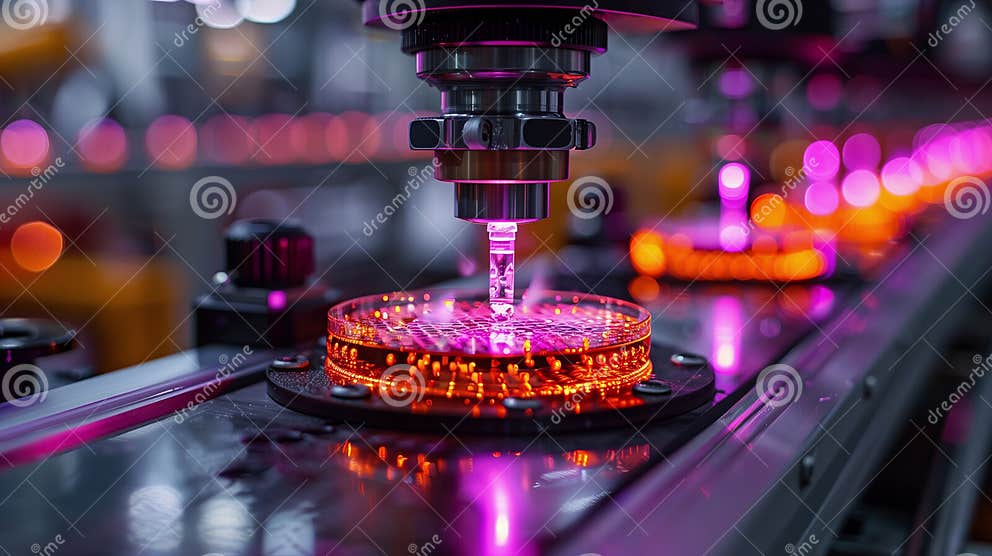 Automated Line for Mass Production of Quantum CPU Stock Photo - Image ...