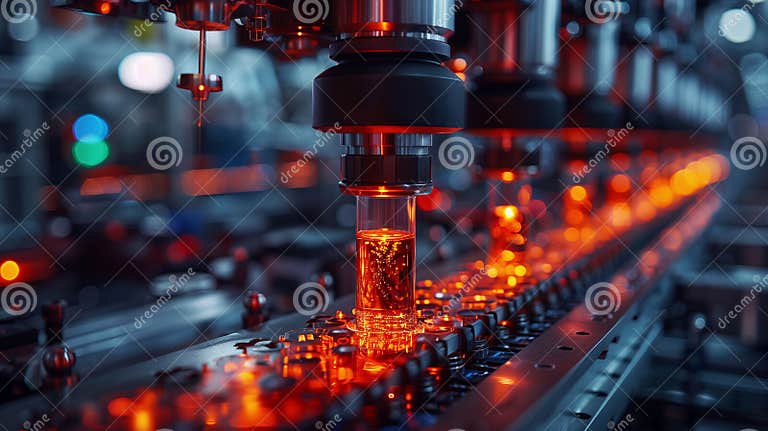 Automated Line for Mass Production of Quantum CPU Stock Image - Image ...