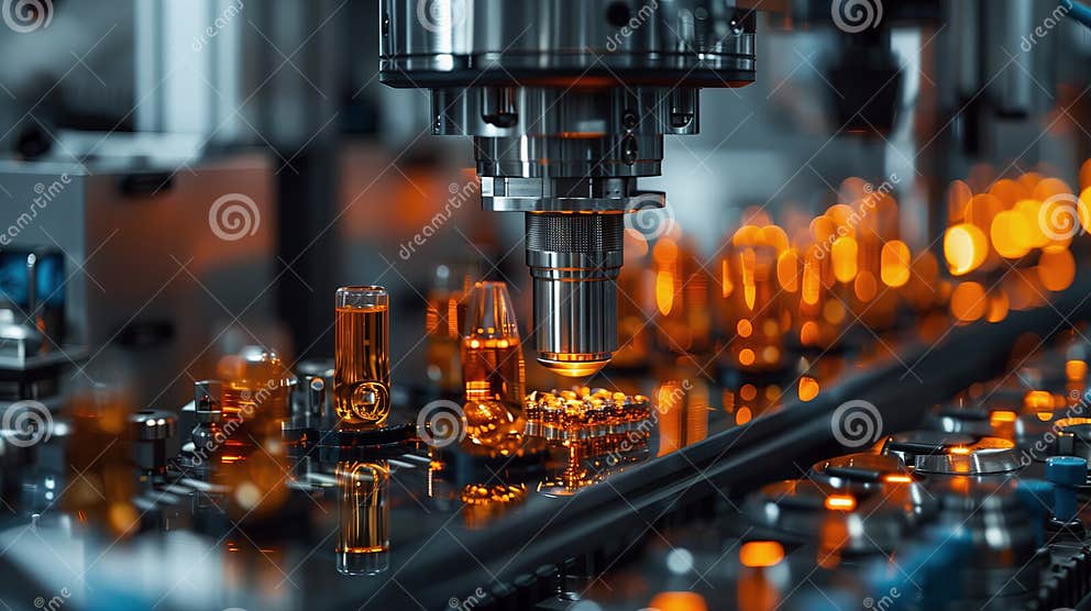 Automated Line for Mass Production of Quantum CPU Stock Image - Image ...