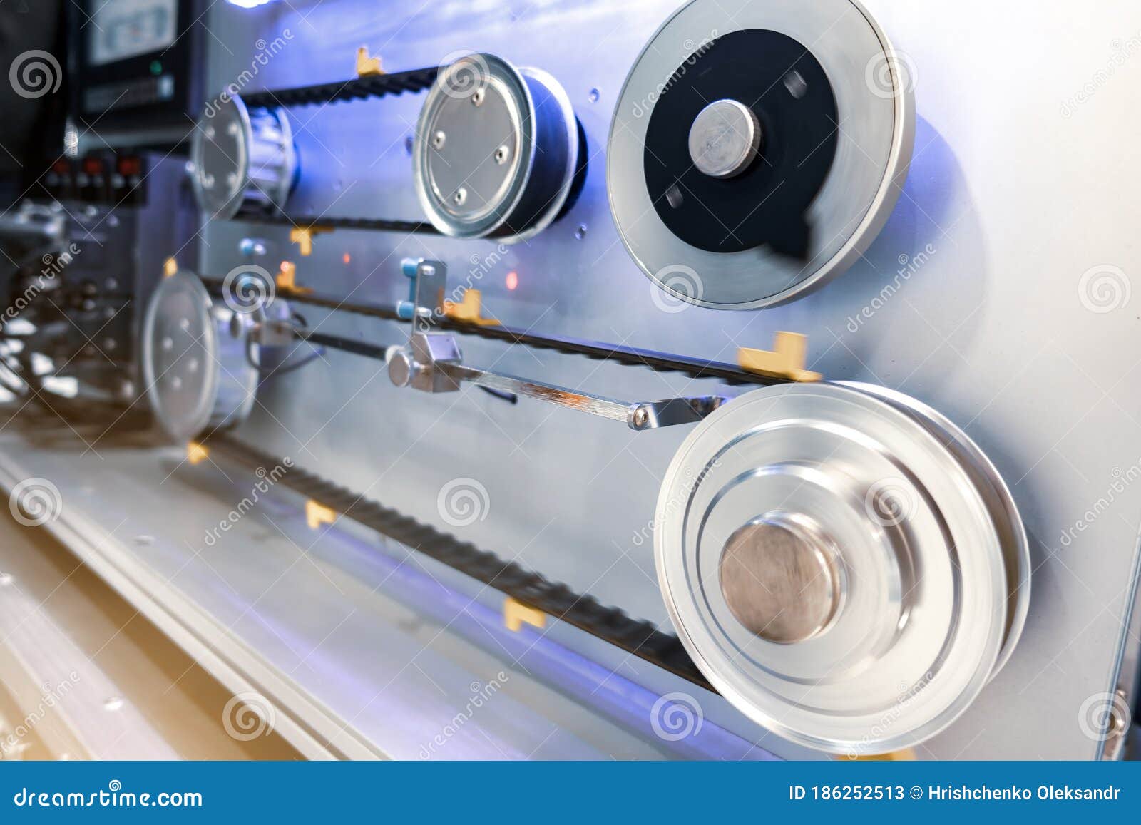 Automated Line. Rollers with a Tensioned Rubber Pulley Work ...