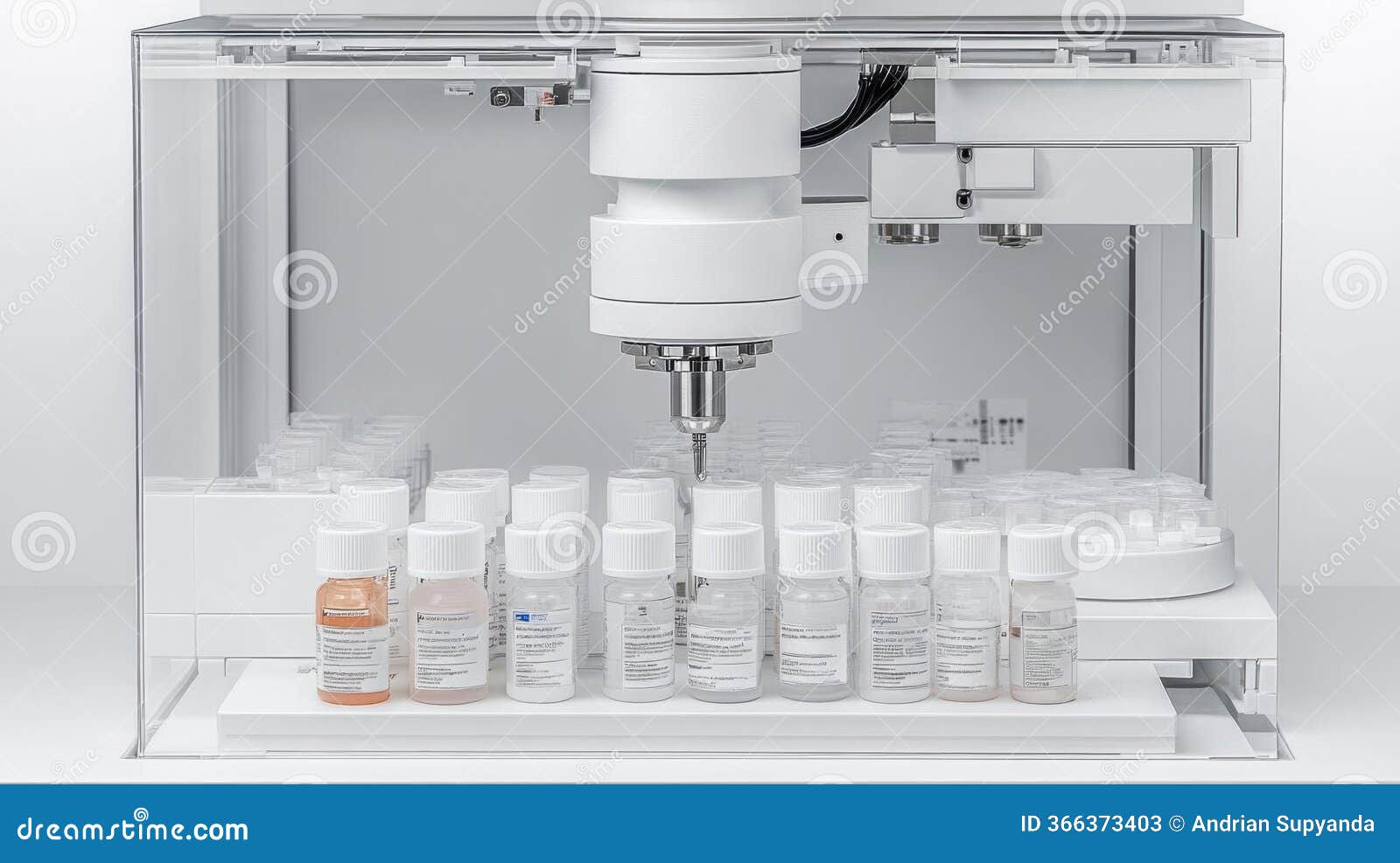 Automated Liquid Handling System Dispensing Sample Into Microplate ...