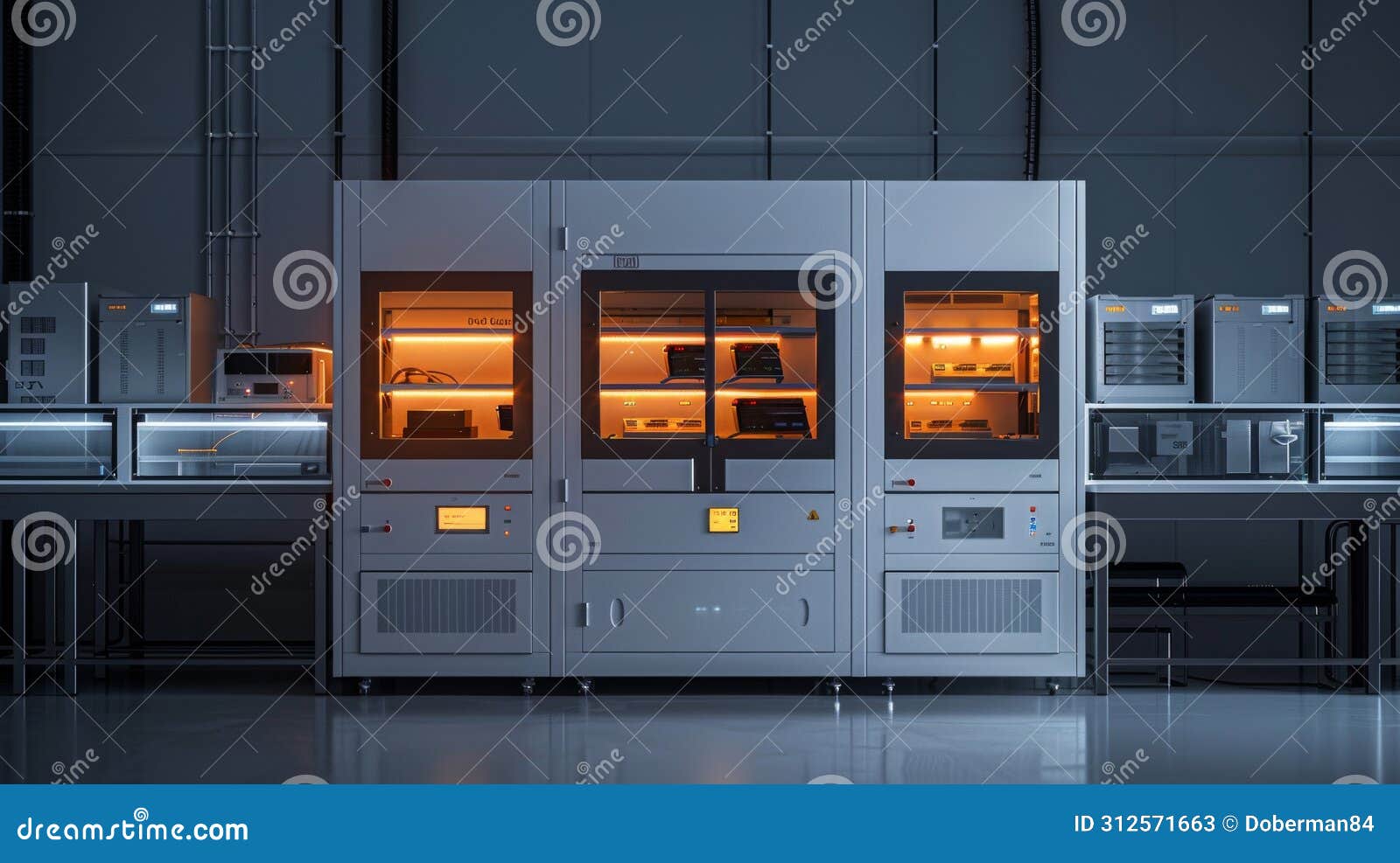 Automated Lithium-ion Battery Testing Equipment in a High-tech Facility ...