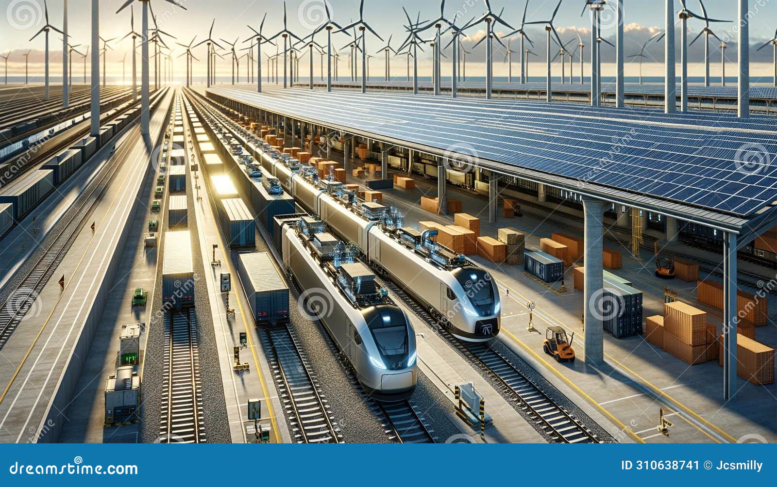 Automated Logistic Hub with Autonomous Delivery Vehicles Stock ...