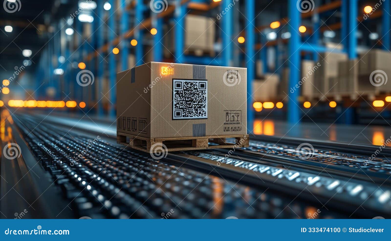 Automated Logistics System Generative AI Stock Illustration ...