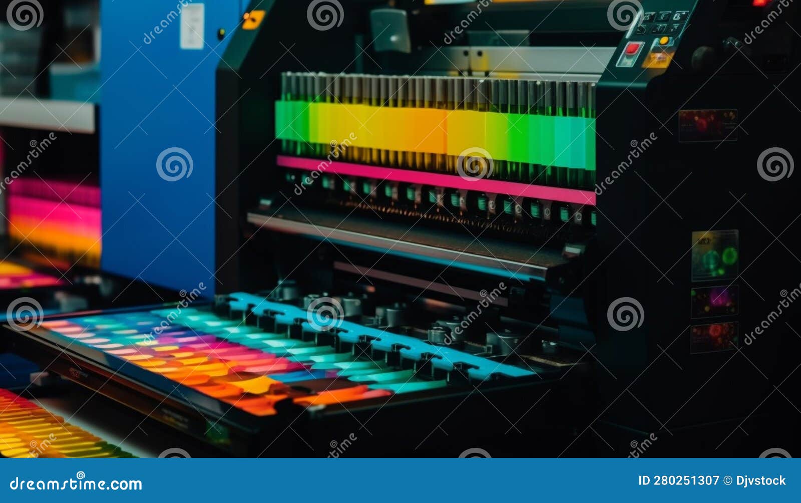 Automated Machinery Controls Printing Press in Modern Manufacturing ... Automated Machinery Controls Printing Press in Modern Manufacturing ...