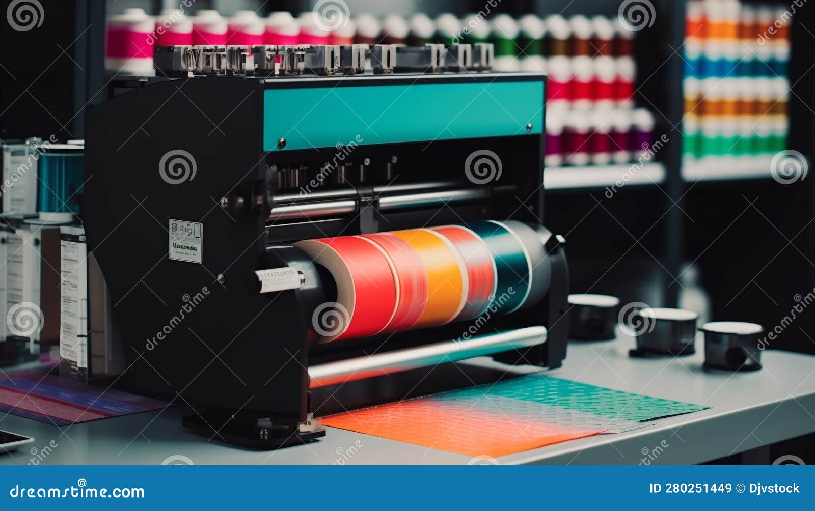 Automated Machinery in Textile Industry Sews Multi Colored Threads ...