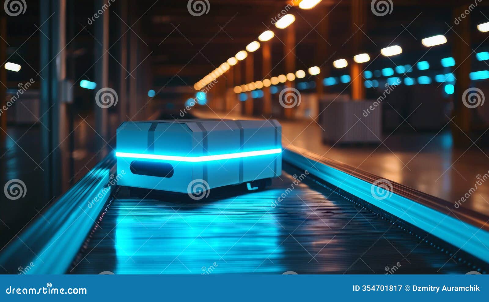 Automated Machines Handle Package Transportation in a Modern Warehouse ...