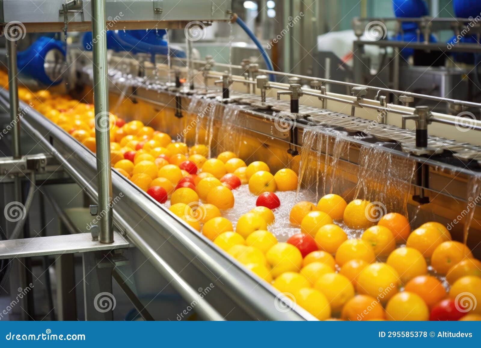 Automated Machines Squeezing Juice from Fruits Stock Photo - Image of ...
