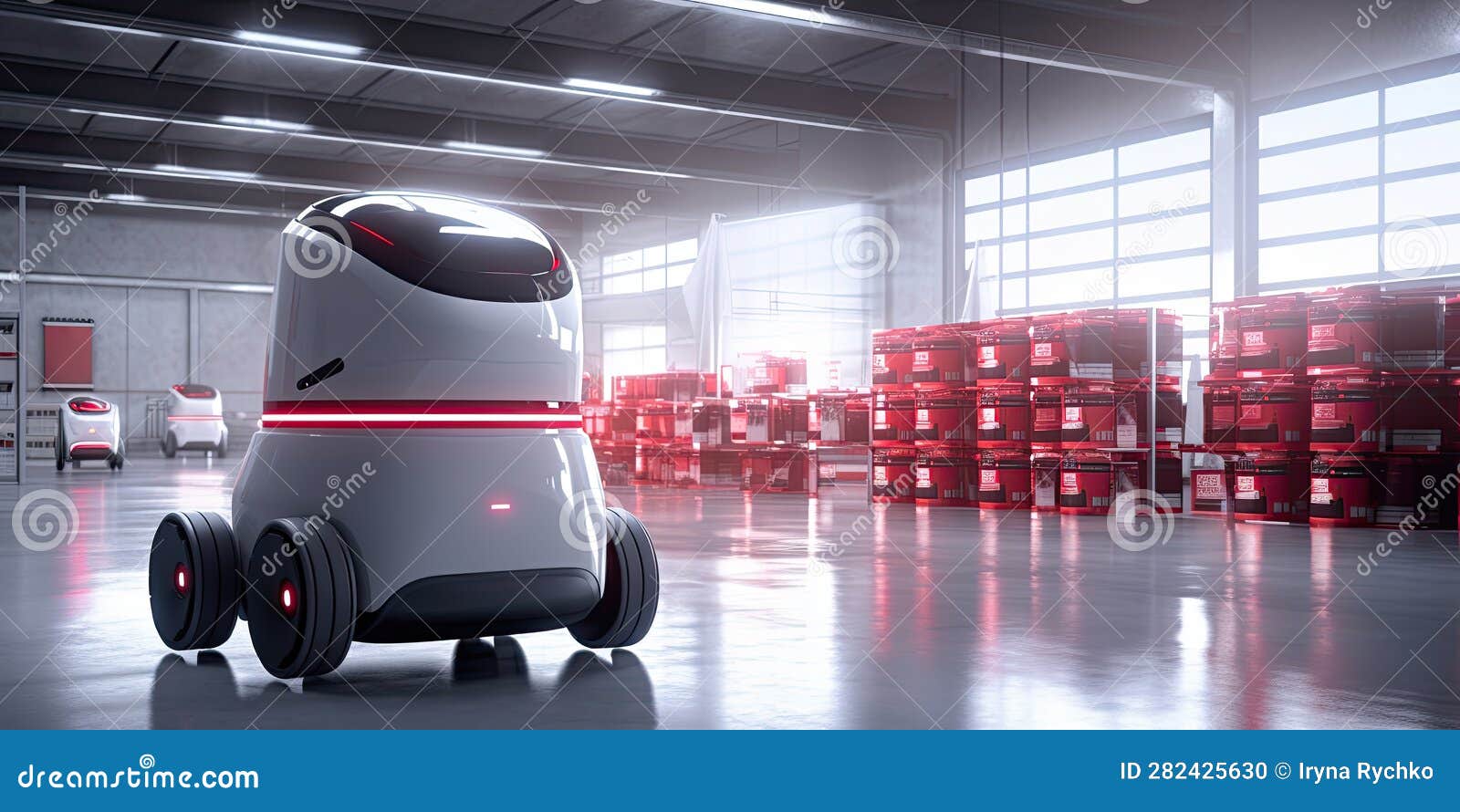 Automated Management Inventory and Delivery Robot at Storage Warehouse ...