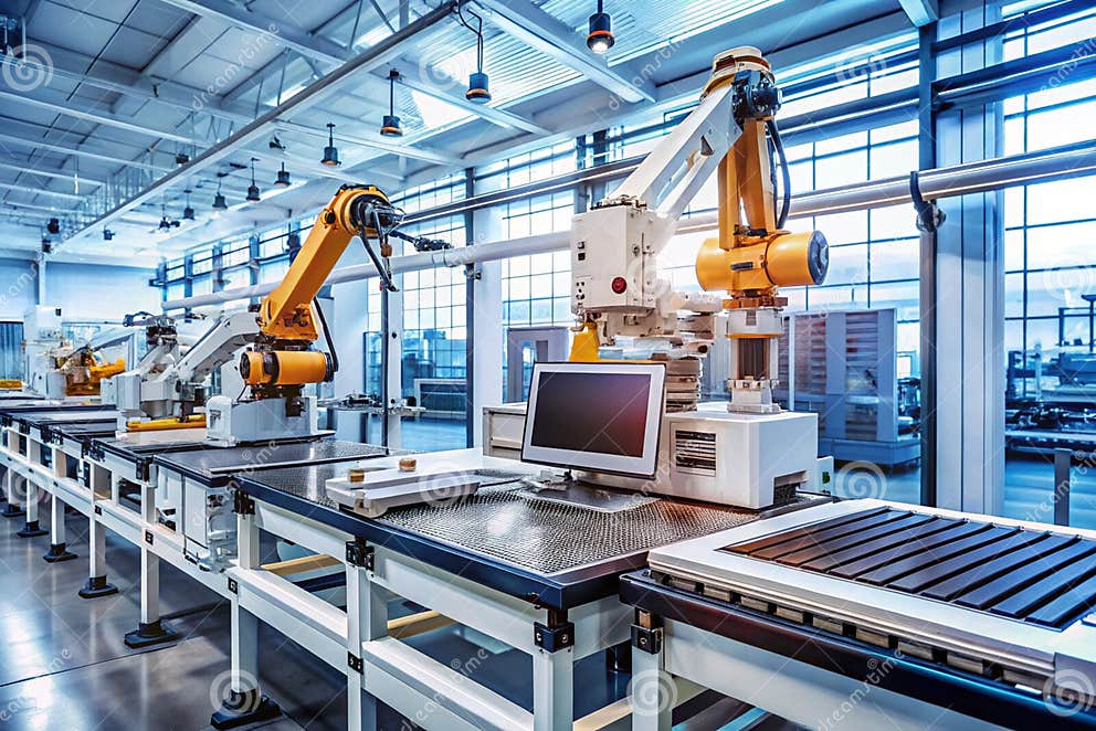 Automated Manufacturing: Computer-Controlled Production Process Stock ...