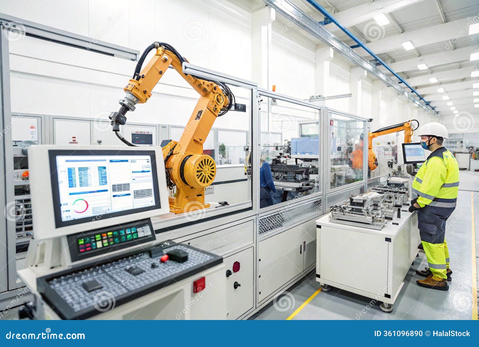 Automated Manufacturing: Computer-Controlled Production Process Stock ...