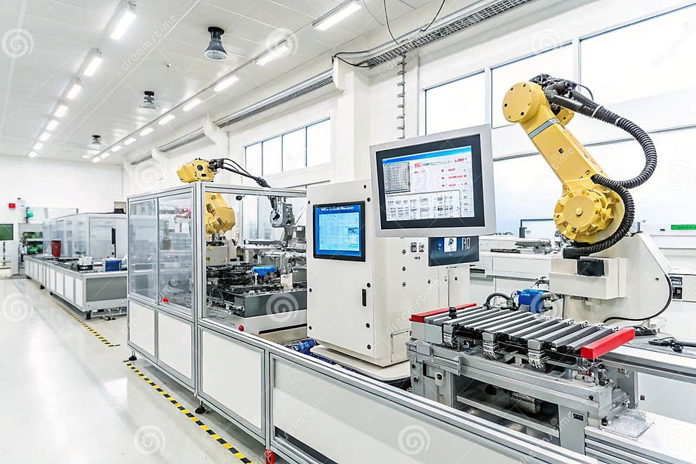 Automated Manufacturing: Computer-Controlled Production Process Stock ...