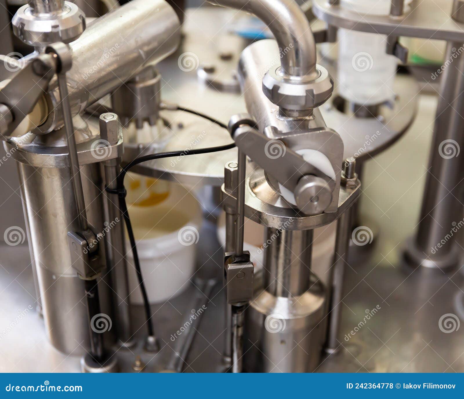 Automated Milking Line on Modern Dairy Farm Stock Photo - Image of ...