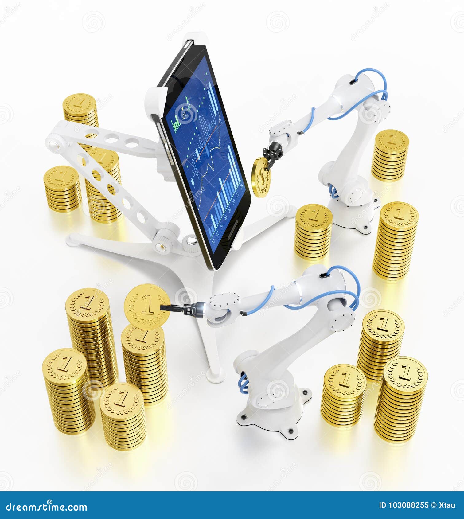 Automated Mining of an Abstract Crypto-Currency Stock Illustration ...