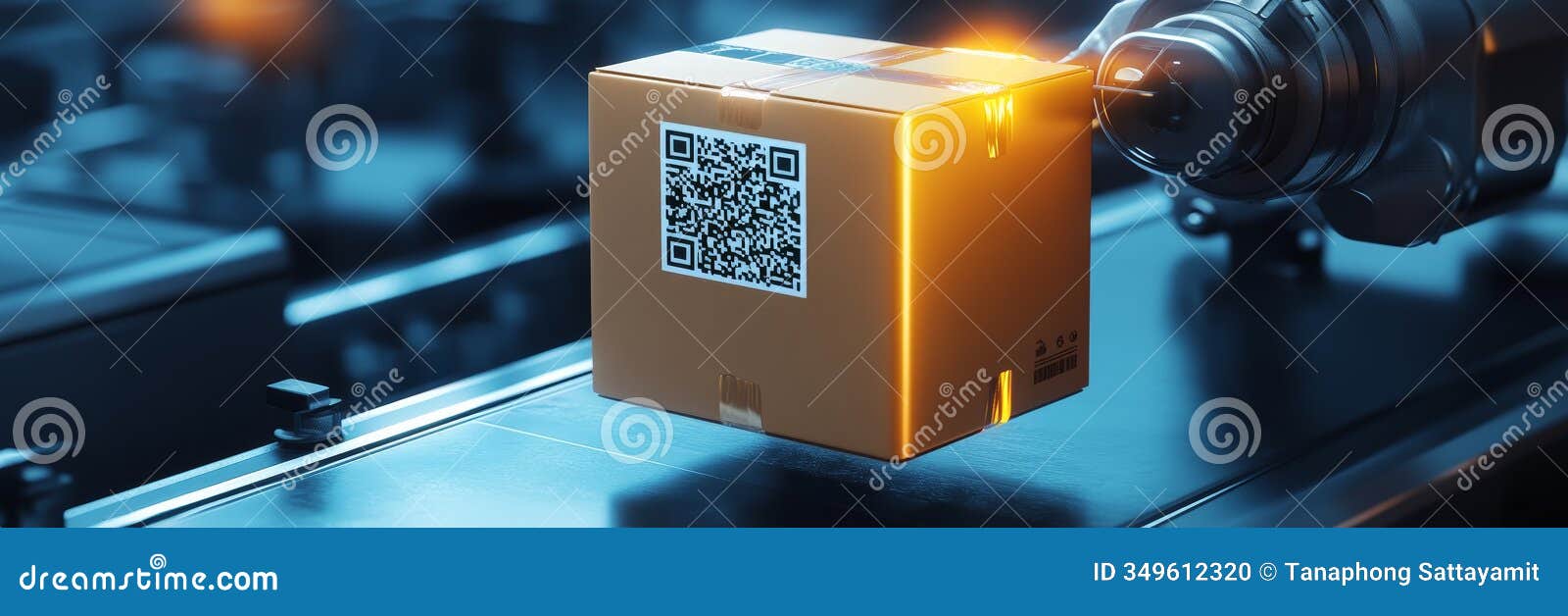 Automated Package Sorting System Efficient Logistics Robotic Arm QR ...