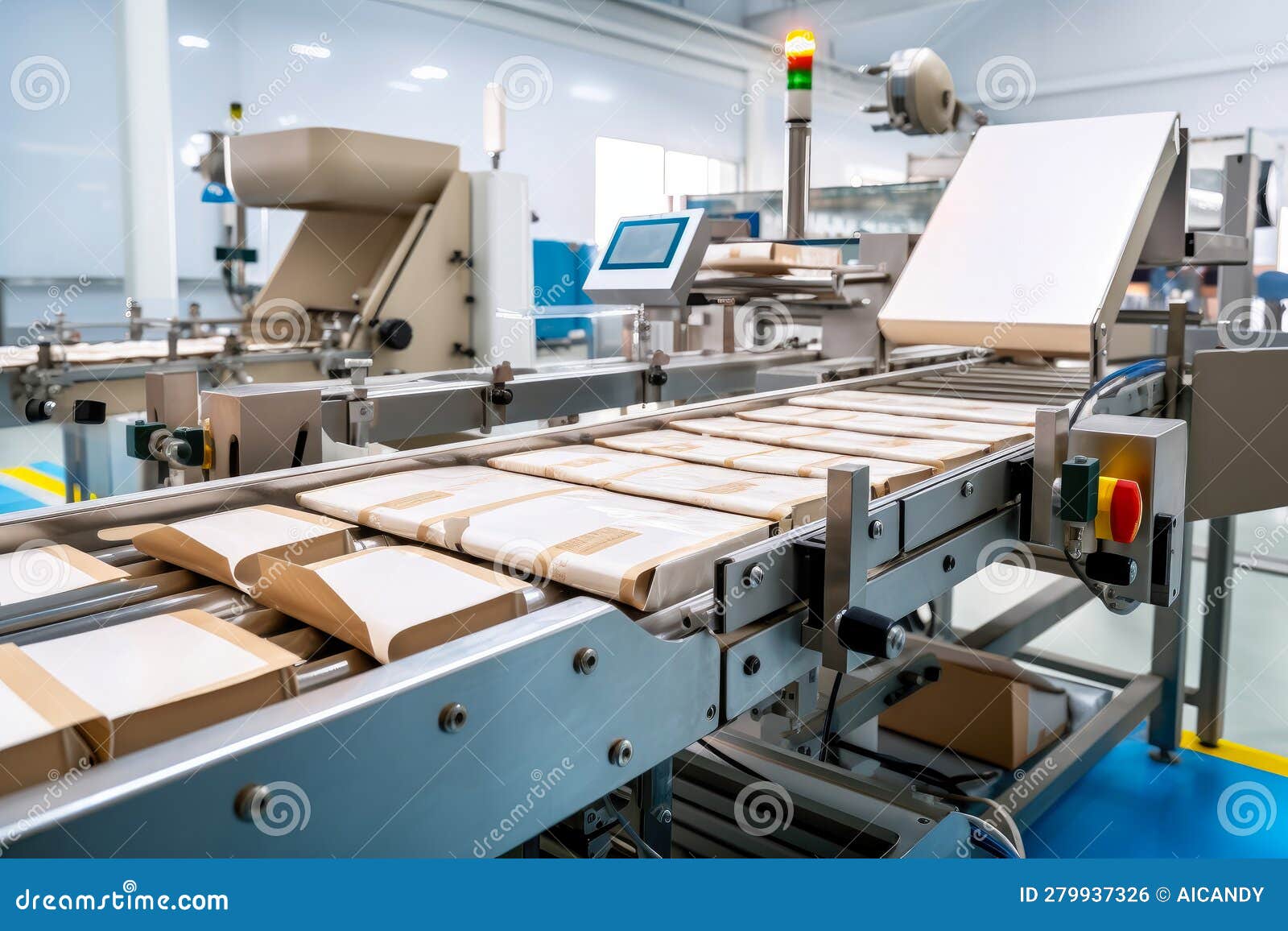 Automated Packaging Machine Sorting and Packing Products, Reducing ...