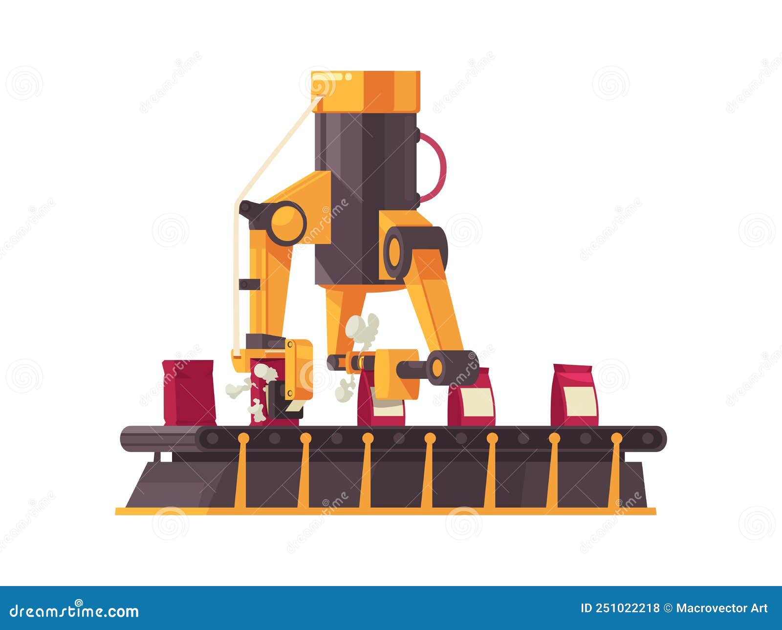 Automated Packing Machine stock vector. Illustration of engineering ...