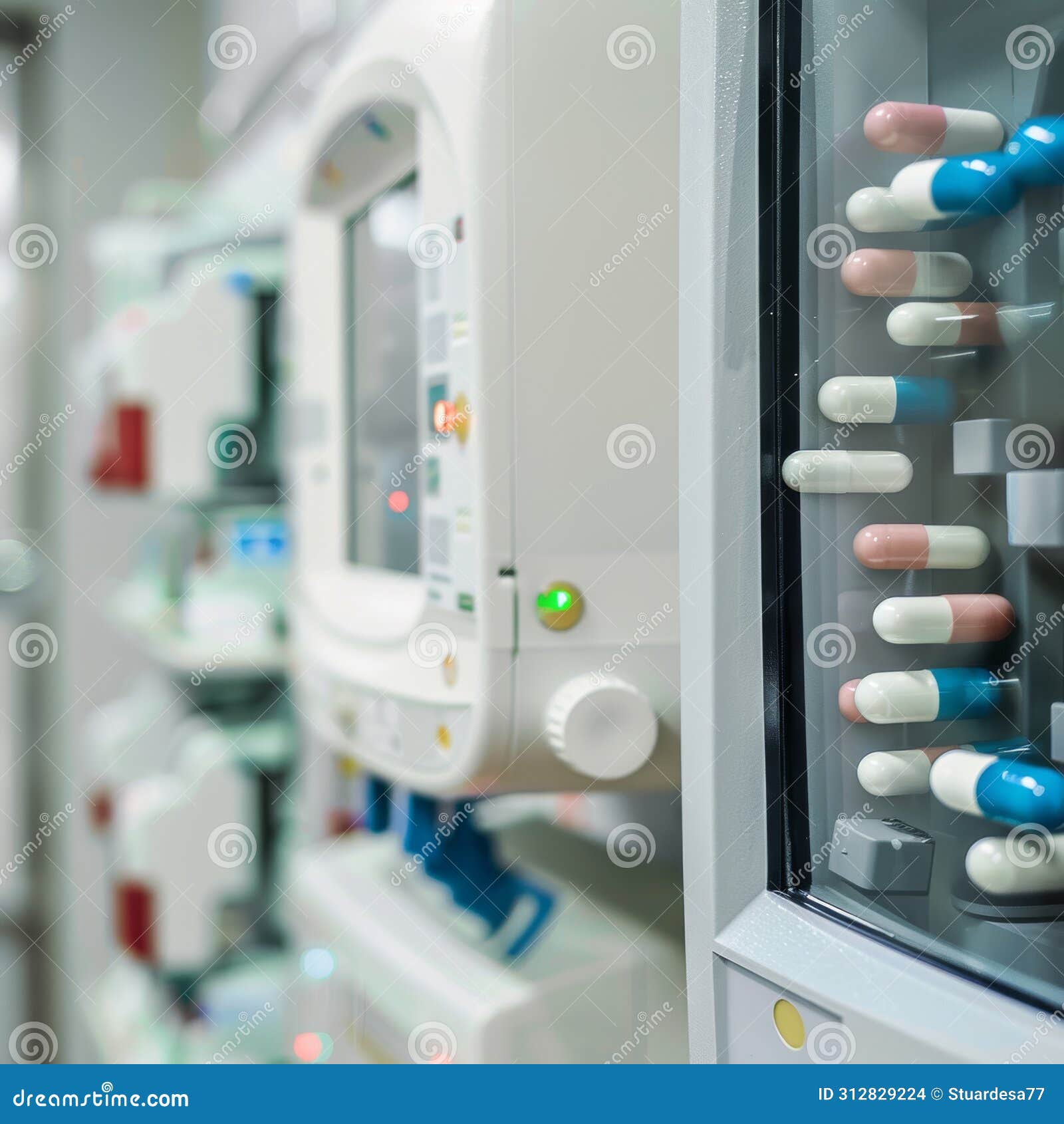 Automated Pharmacy Dispensing System Stock Illustration - Illustration ...