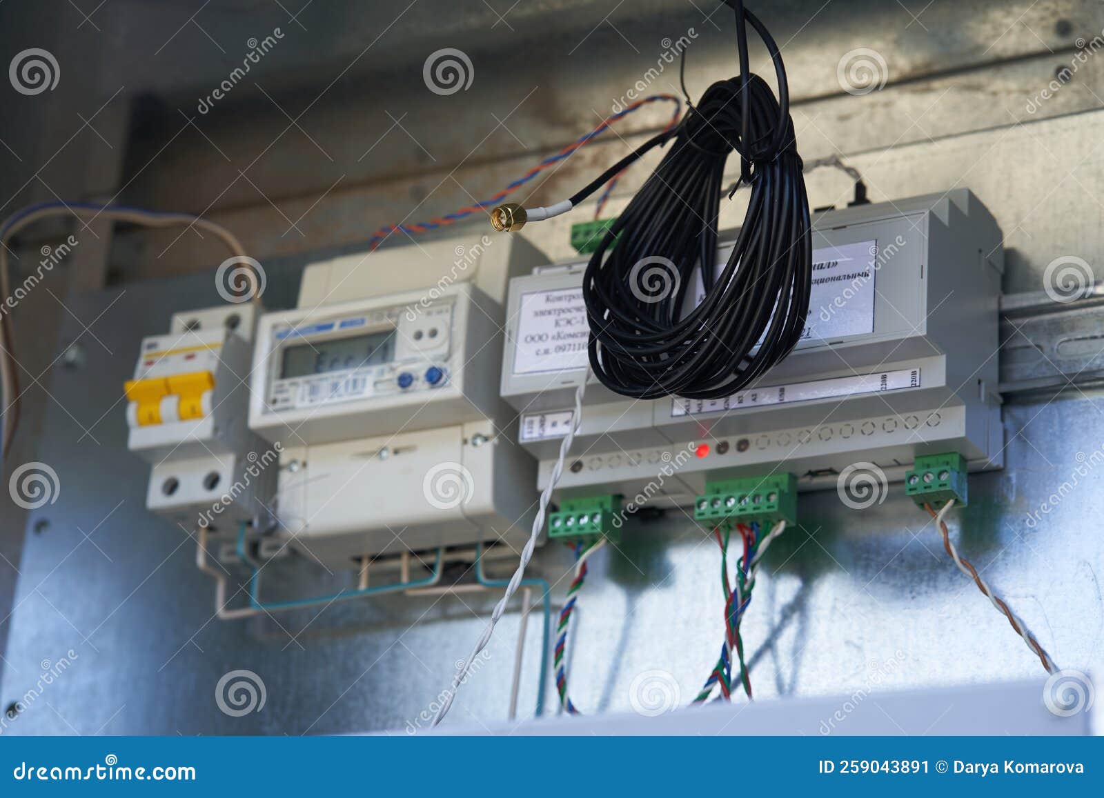Automated Power Supply and Distribution System. Electrical Boxes with ...