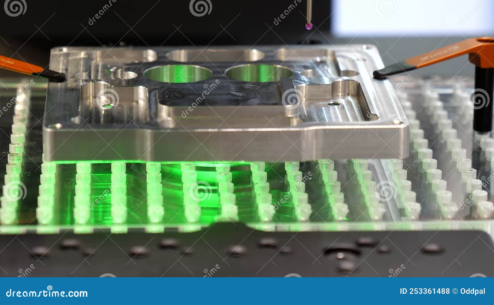 Automated Precision Measuring of a Complex Part Stock Footage - Video ...