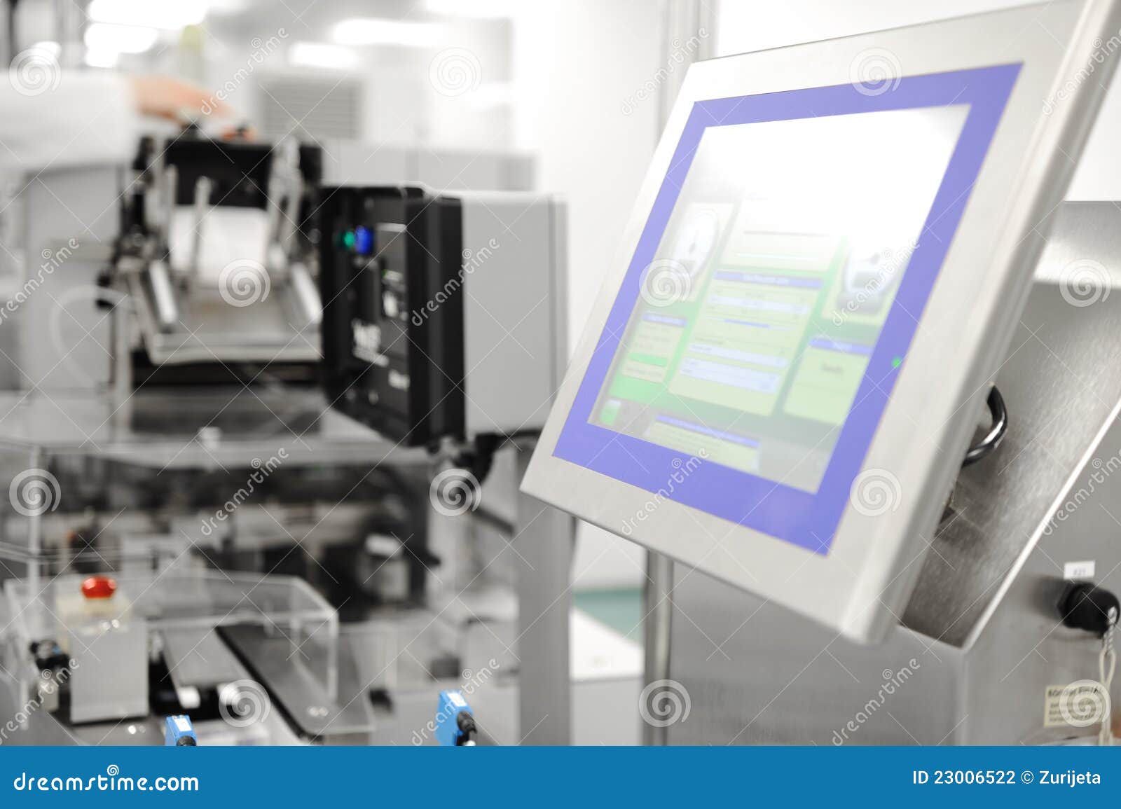 Automated production line stock photo. Image of monitor - 23006522