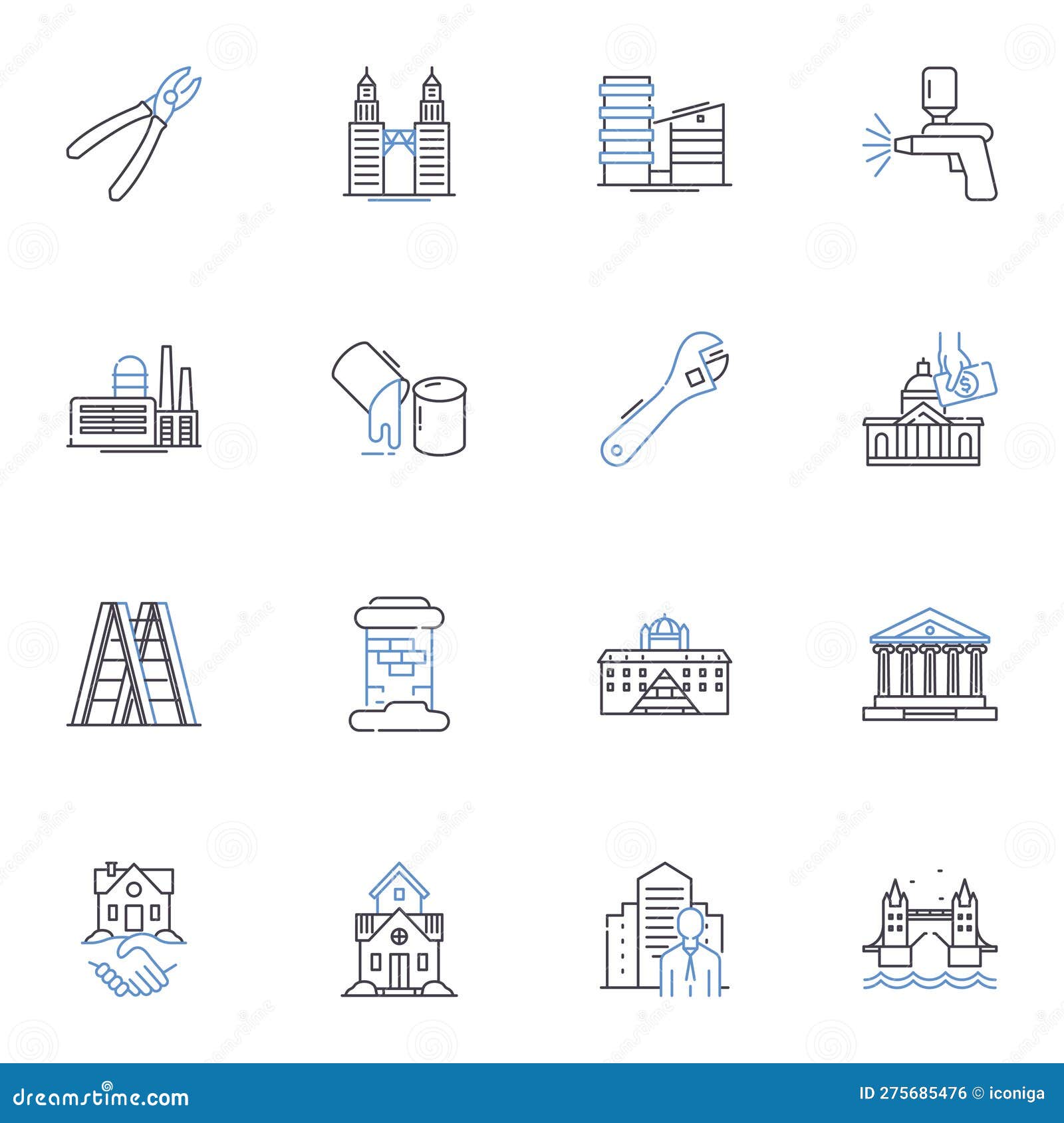 Automated Property Valuation Line Icons Collection. Estimation ... Automated Property Valuation Line Icons Collection. Estimation ...