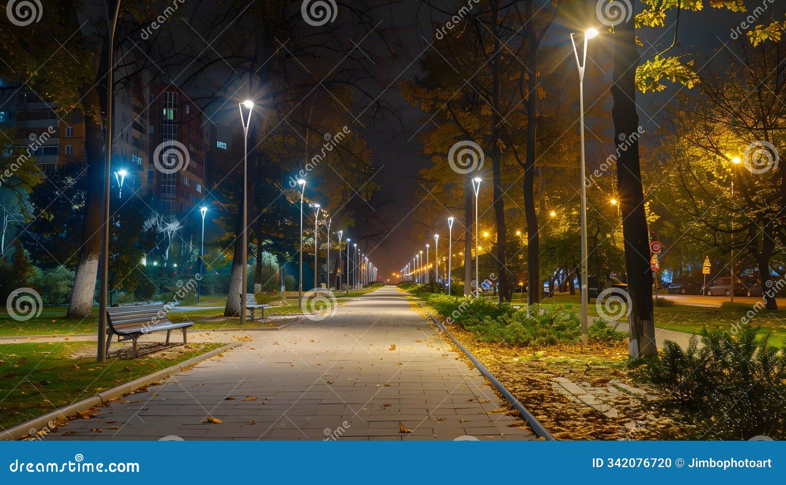 Automated Public Lighting Control Technology Stock Illustration ...