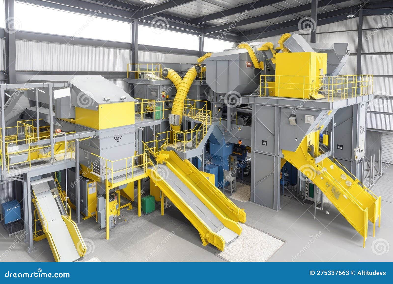 Automated Recycling Plant That Transforms Materials Into New And Useful ...