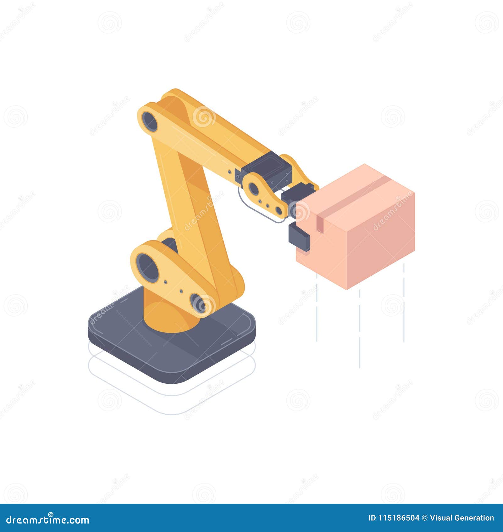 Automated Robot Arm Isometric Vector Illustration Stock Vector ... Automated Robot Arm Isometric Vector Illustration Stock Vector ...