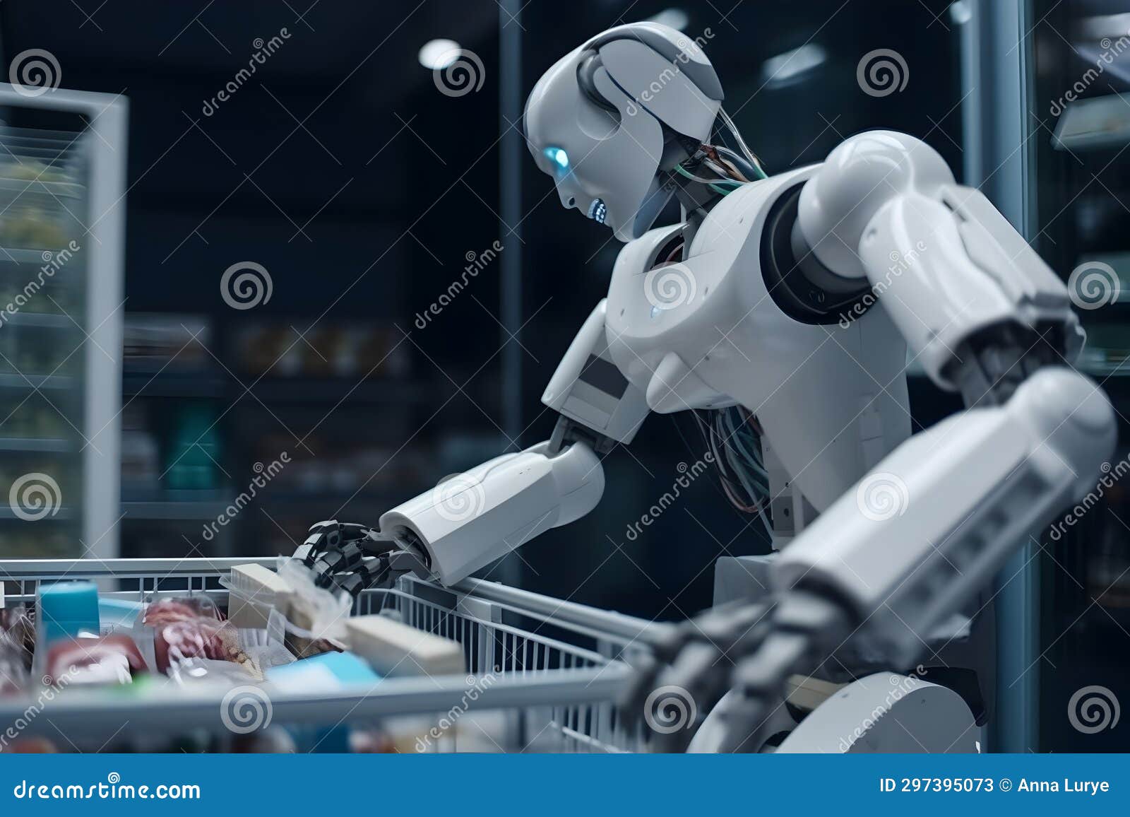 An Automated Robot Navigating Supermarket Aisles, Selecting Items ...