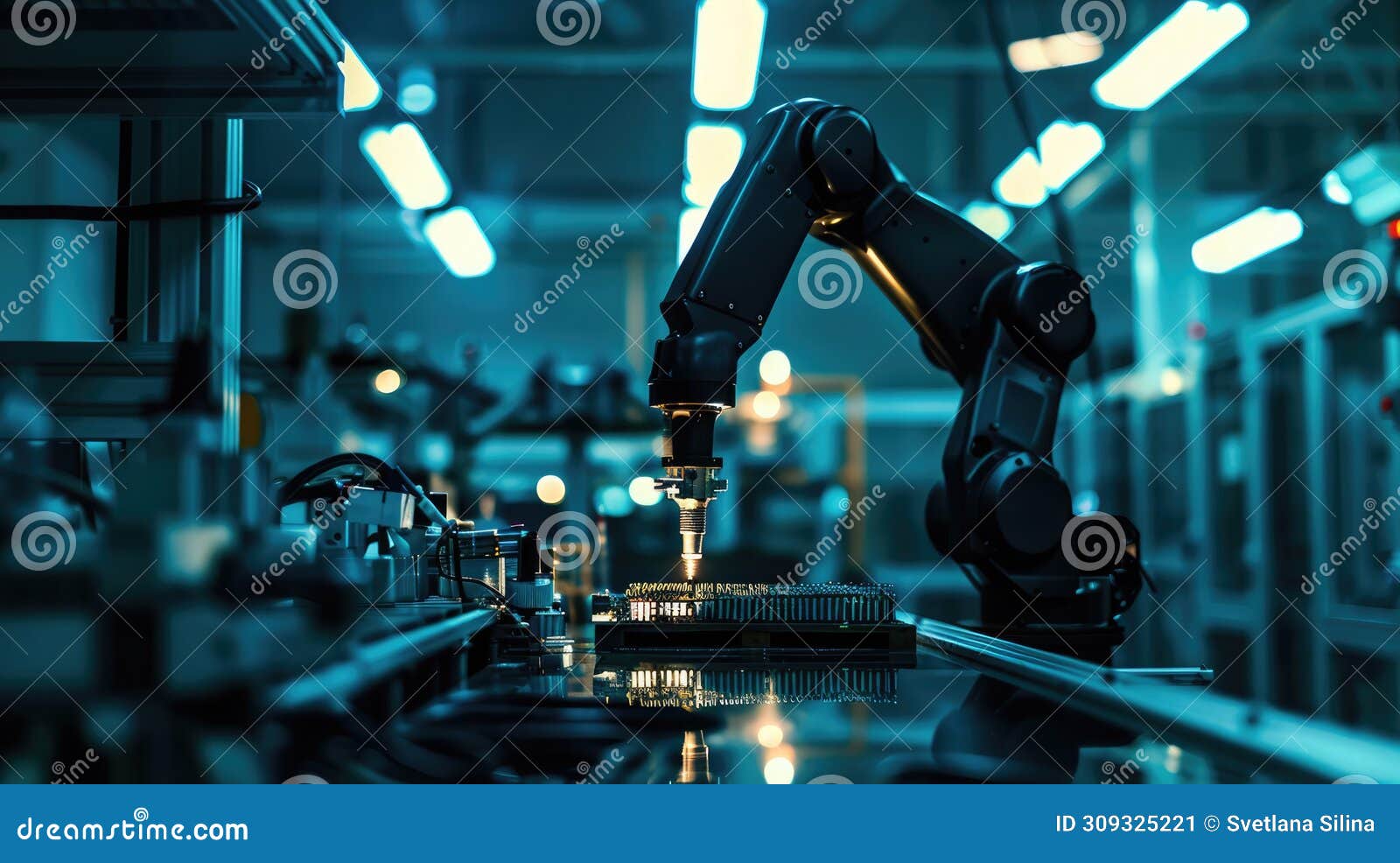 Automated Robotic Arm in Electronic Manufacturing with Dynamic Light ...