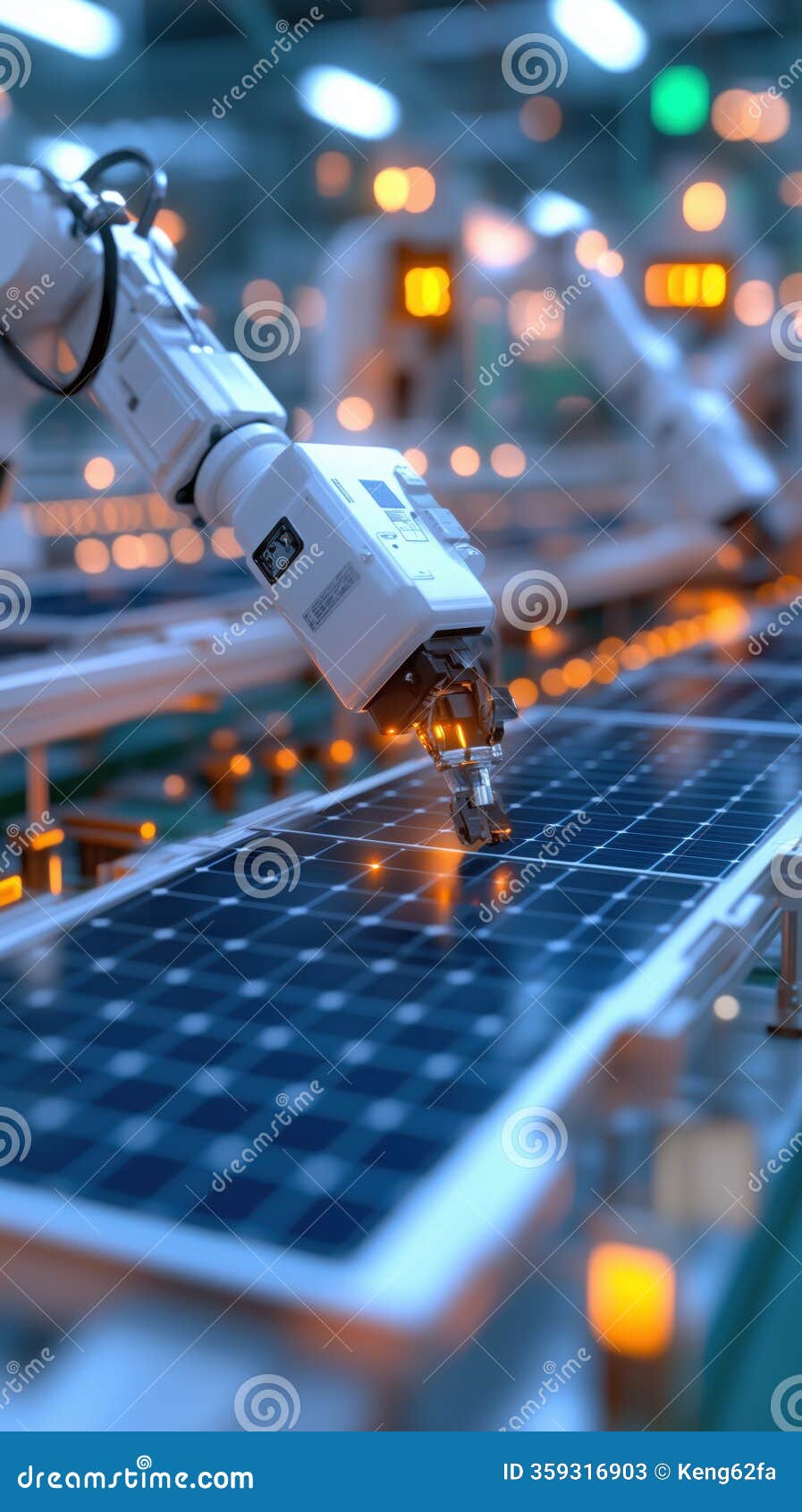 Automated Robotic Arm Gripping A Container Box Royalty-Free Stock Photo ...