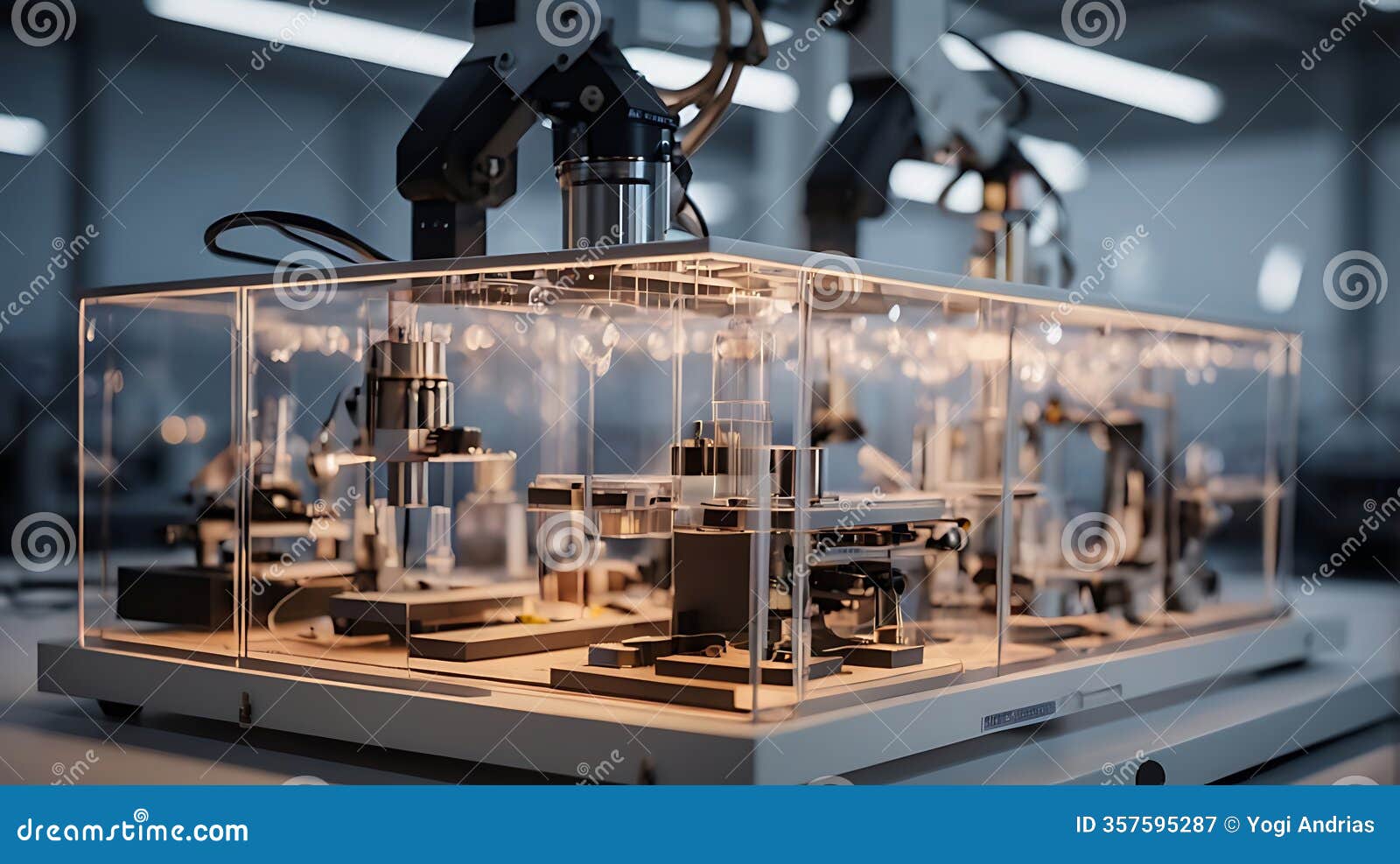 Robotic Arm In Cleanroom With Precision Tools Stock Photography ...