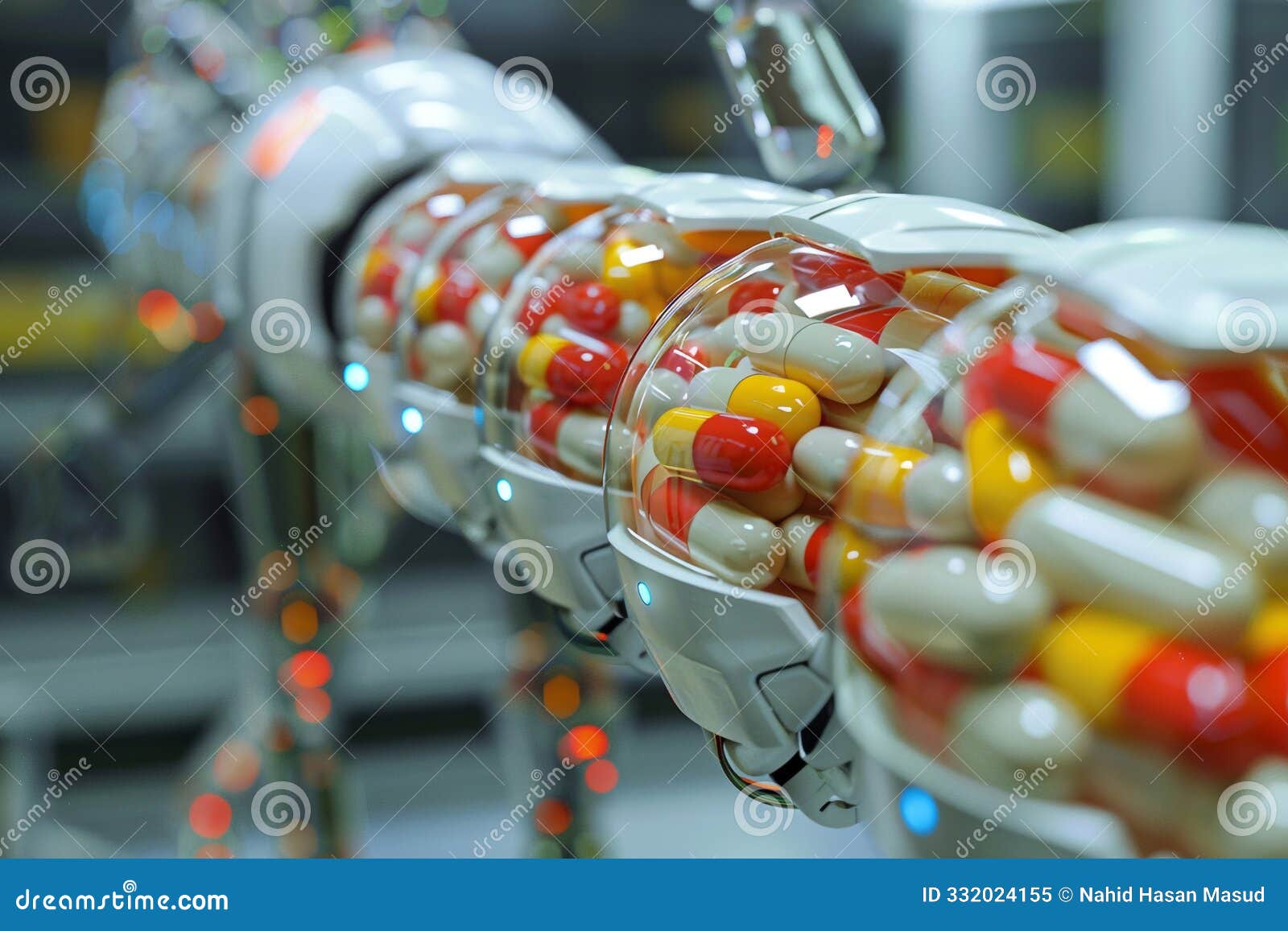 Automated Robotic Vitamins Dietary Supplements or Medicine Tablets Line ...
