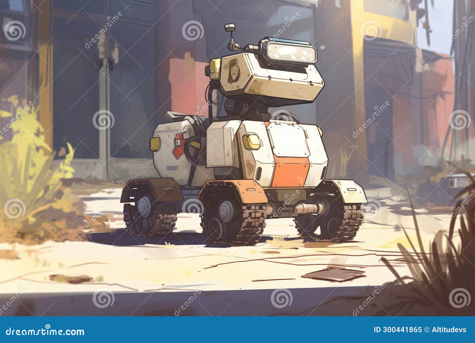 Automated Rover Patrolling for Colony Security Stock Image - Image of ...