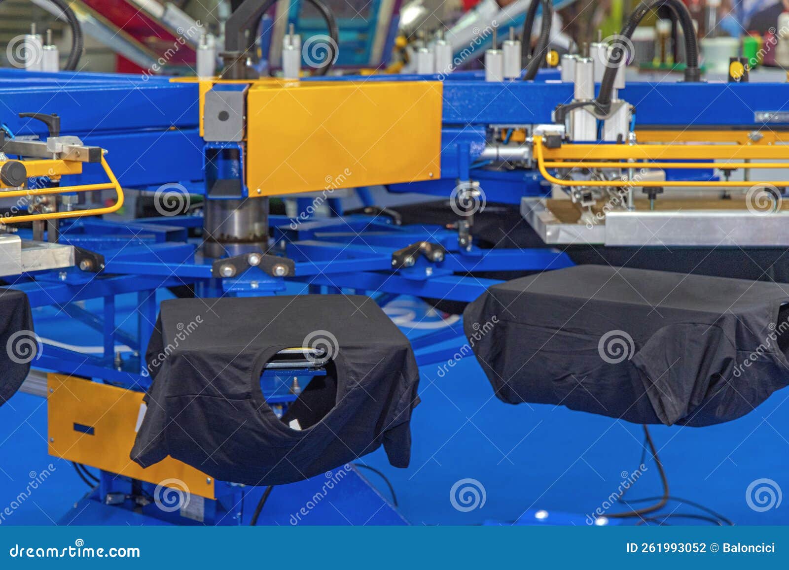 Automated Screen Printing Machine Stock Photo - Image of automated ...