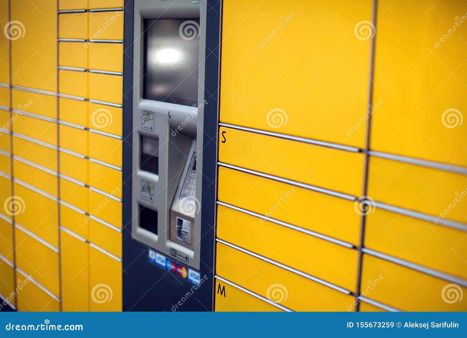 Automated Self Service Post Terminal Machine or Locker Stock Image ...