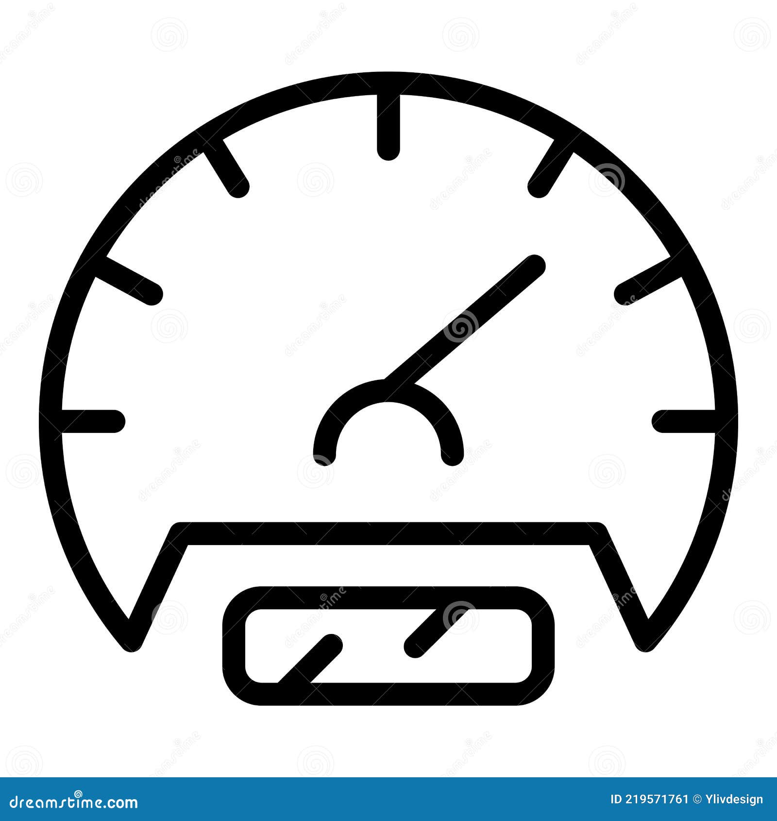 Automated Speed Control Icon, Outline Style Stock Vector - Illustration ...