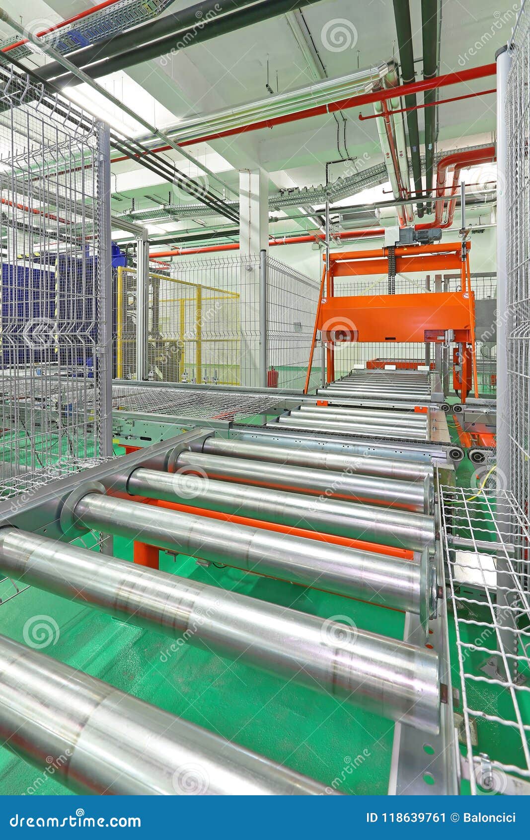 Automated Storage Conveyor stock image. Image of distribution - 118639761
